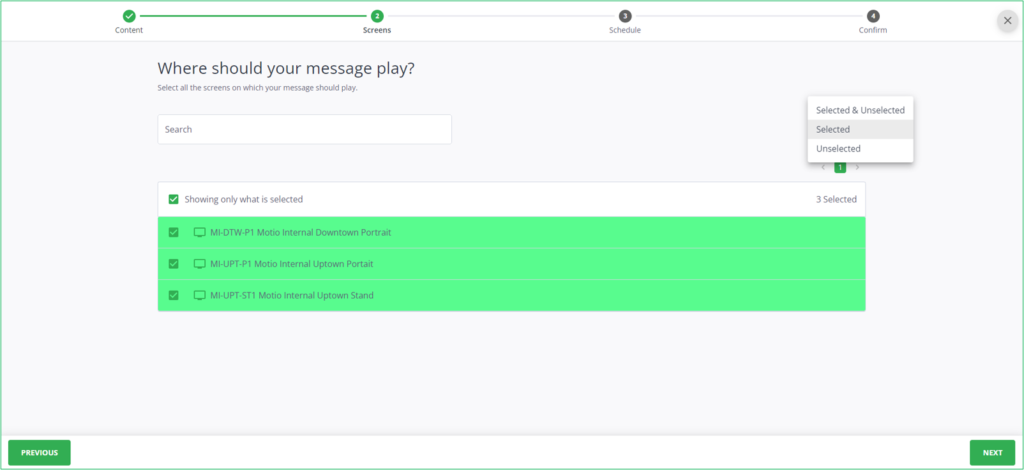 Publish User Guides: How To View Screens A Message Is Playing On - Motio